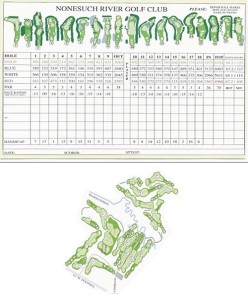 Golf Course Scorecard & Layout | Nonesuch River Golf Club